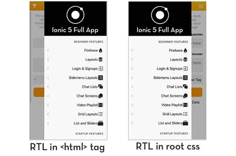 How To Use Rtl Right To Left In Ionic 5 Apps And Pwa