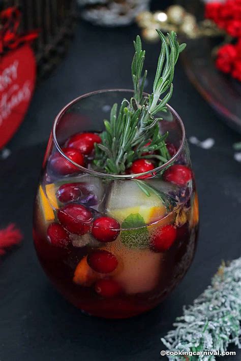 Basil Cranberry Mocktail Cooking Carnival