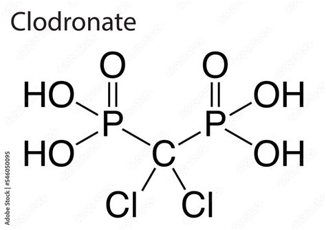 Chemical Structure Of An Anticancer Drug Clodronate Stock Vector Adobe Stock