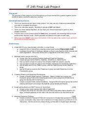 IT Final Lab Project Guide Course Hero