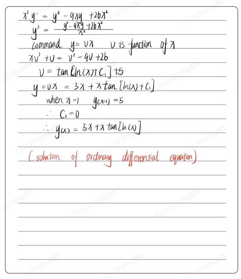 the solution of the cauchy problem x2y x yx2 9xyx gauthmath