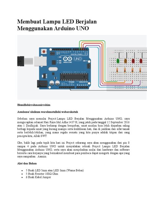 Perbobaan Pembuatna Lampu Led Dengan Arduino Uno Pdf