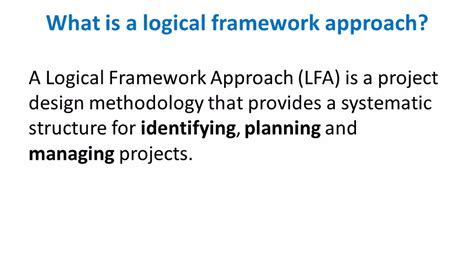 logical framework approach ppt