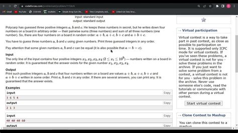 Restoring Three Numbers Codeforces 1154a Solution With Code