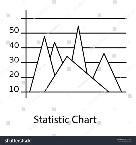 Graphical Data Representation Statistic Chart Linear Stock Vector Royalty Free 1891807033