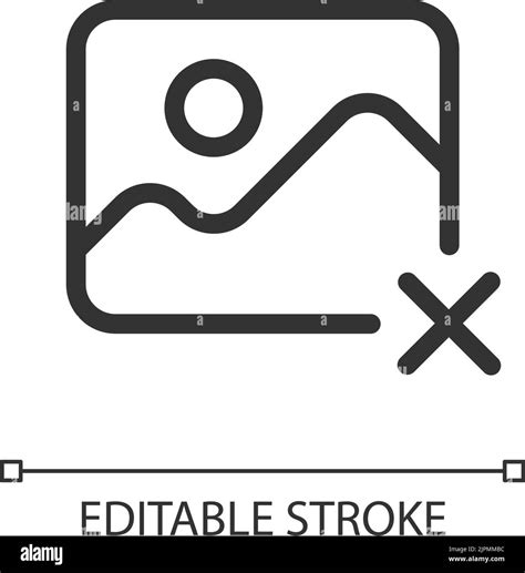 Delete Photo Pixel Perfect Linear Ui Icon Stock Vector Image And Art Alamy