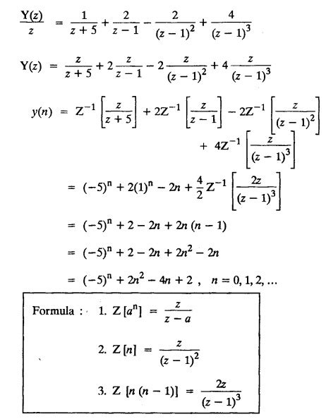 Solution Of Difference Equations Using Z Transform Formula With