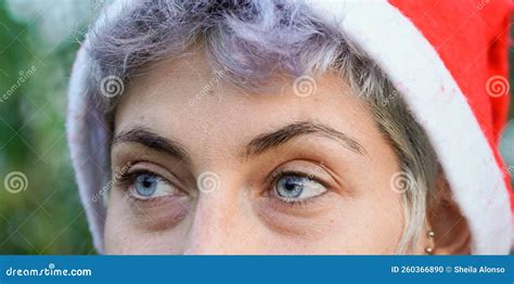 Close Up Portrait Of A Non Binary Person With Blue Eyes Gender