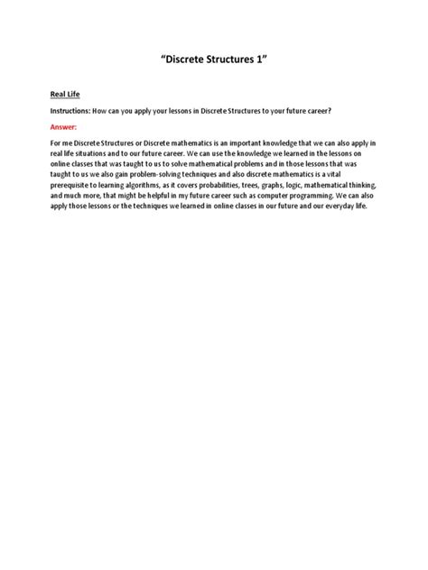 Discrete Structures 1 Real Life Pdf Computers