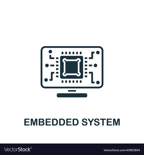 Embedded System Icon Monochrome Simple Sign From Vector Image