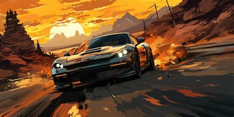 Premium AI Image Vector Illustration Of Need For Speed NFS Game