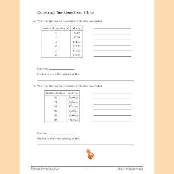 Construct Function Worksheet 8 F B 4 By TheBrightestKid TPT