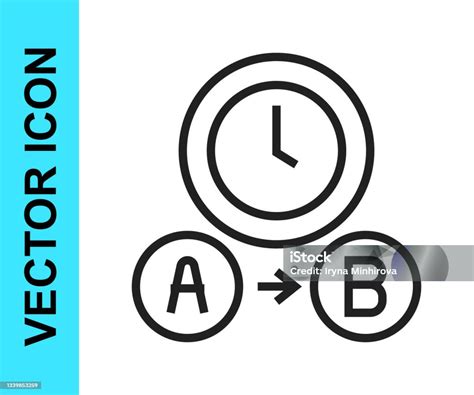 흰색 배경에 격리 된 검은 줄 택시 대기 시간 아이콘 자동차 마감일 일정 승차 벡터 개념에 대한 스톡 벡터 아트 및 기타 이미지