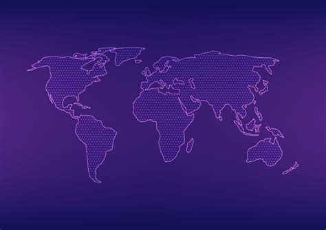 World Map Hitech Style Digital Communication Technology Networking