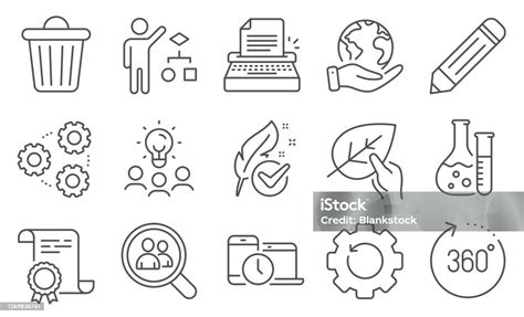 연필 검색 직원 알고리즘과 같은 과학 아이콘 집합입니다 벡터 메시지에 대한 스톡 벡터 아트 및 기타 이미지 메시지 문서 벡터 Istock