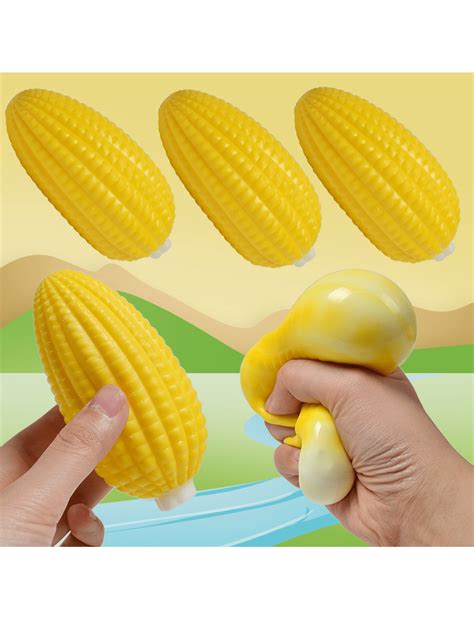 Creative Realistic Fake Corn Flour Squeeze Toy Fruit Corn Stress