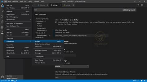 H Ng D N C I T Font Cho Visual Studio Code B C