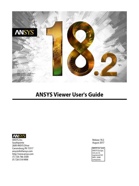 Ansys Viewer Users Guide 18 2 Pdf Trademark Copyright
