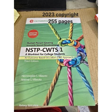Human Person Gearing Towards Social Development Nstp Cwts1 A Worktext