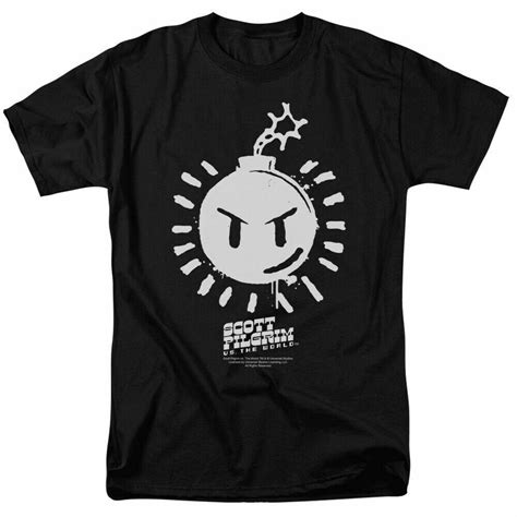 Scott Pilgrim Vs The World Sex Bob Omb Logo T Shirt Mens Licensed Movie Black Walmart Com