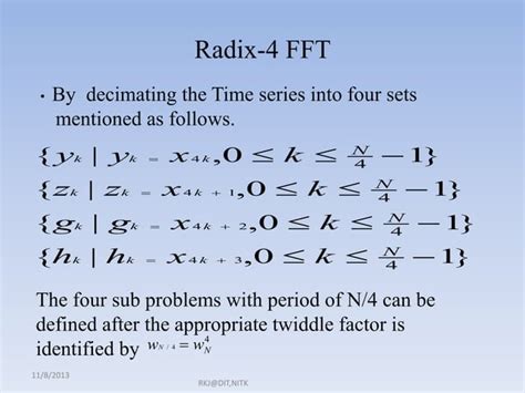 Radix 4 Fft Algorithm And It Time Complexity Computation Pptx