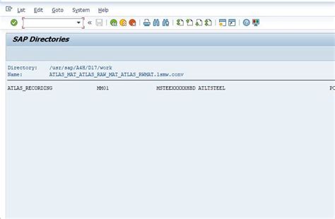 SAP AL11 Display SAP Application Server File Directory