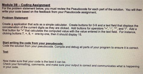 Solved Module 3b Coding Assignment For The Problem