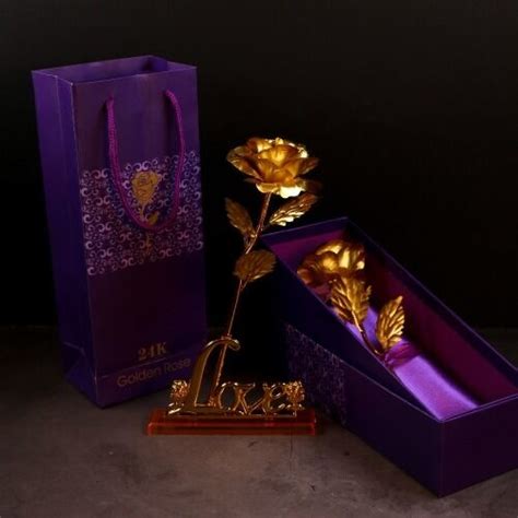 갓샵 Gold 금장미 장식 황금 장미 금 꽃 카네이션 어버이날 부모님 선물 시들지않는꽃 위시버킷