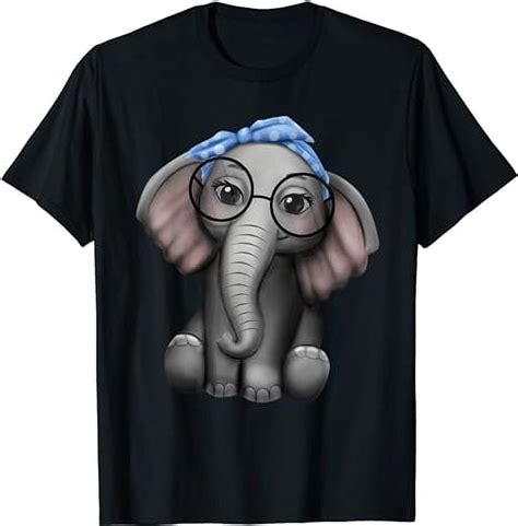 Elephant Nerd Glasses Headband Clothes Gift Elephant T Shirt Walmart Com