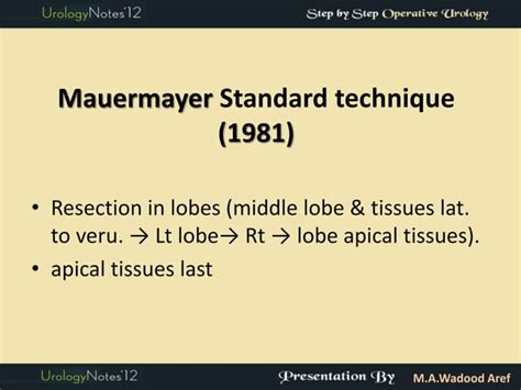 Turp Step By Step Operative Urology Ppt
