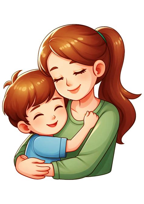Mãe e filho desenho png