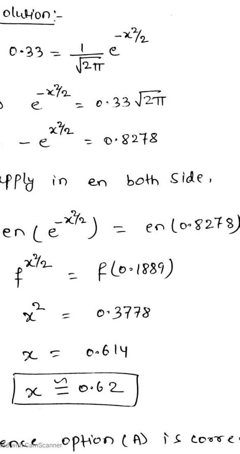 If Fx 12pi E X22 Then For Which Of The Following Values Of X