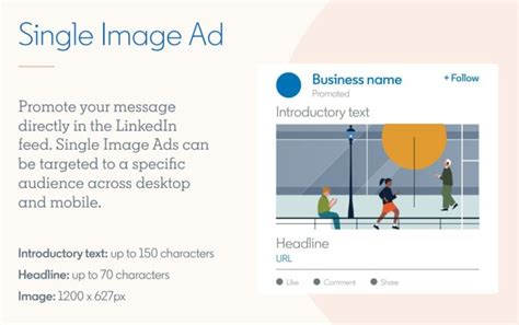 Single Image Ad Specs Linkedin Ad Specification For Single Image