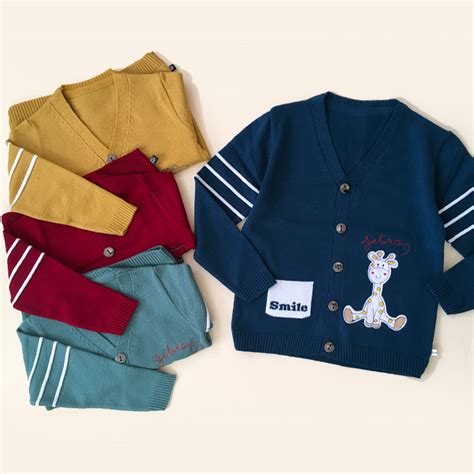 خرید و قیمت ژاکت بافت بچه گانه طرح زرافه در 3 سایز