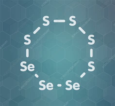 Selenium Disulfide Dandruff Shampoo Ingredient Molecule Stock Image