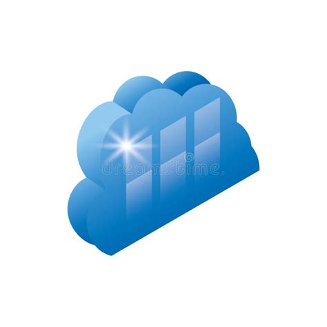 Cloud Computing Server Icon Stock Illustration Illustration Of