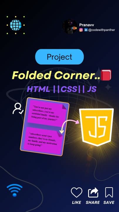how to create a folded corner in html and css codewith panther posted on the topic linkedin
