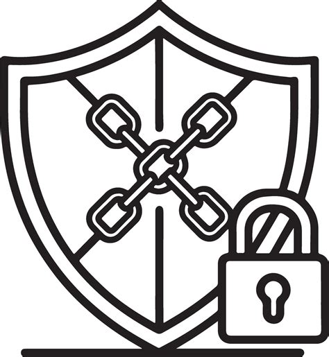 Syber Security Protection Icon Internet Privacy Lock Icon In Flat Filled And Outline Stroke