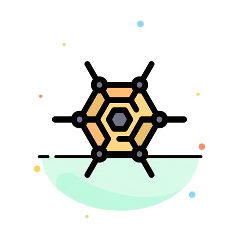 Decentralized Network Technology Abstract Flat Color Icon Temp Network