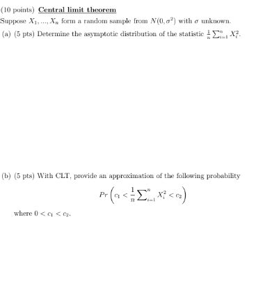 Solved Points Central Limit Theorem Suppose X Xn Chegg