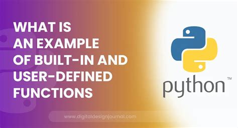 What Is An Example Of Built In And User Defined Functions In Python