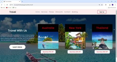 jhansirani suda on linkedin webdevelopment html css internship travelwebsite mainflow…