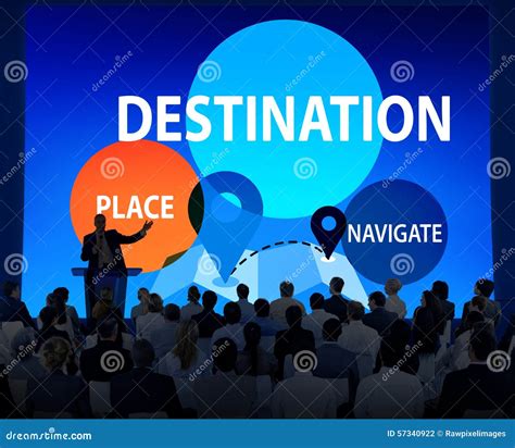 Destination Navigate Exploration Place Travel Concept Stock Illustration Illustration Of