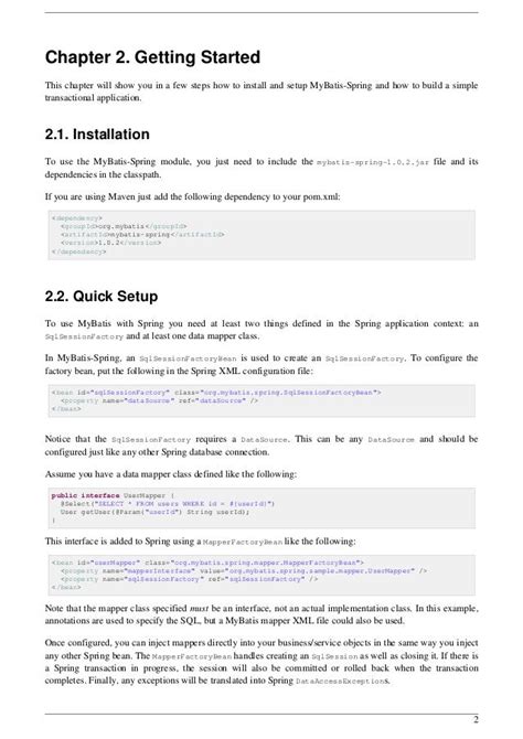 mybatis spring 1 0 2 reference