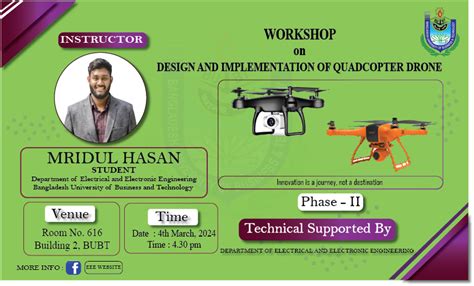 Workshop On Design And Implementation Of Quadcopter Drone Bangladesh University Of Business