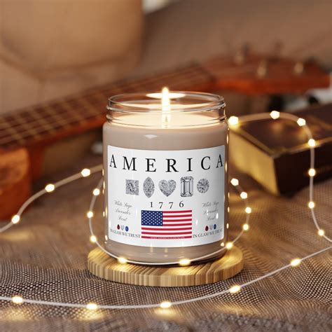 American Flag Candle Candle Patriotic Candle Usa Fresh Candle Calming