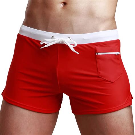 Buy Plus Size Patchwork Drawstring Swimsuit Swimming Underwear Trunks Briefs