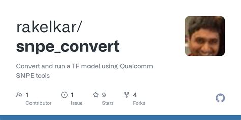 github rakelkar snpe convert convert and run a tf model using