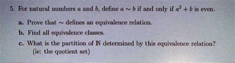 Solved For Natural Numbers And B Define B If And Only If A B