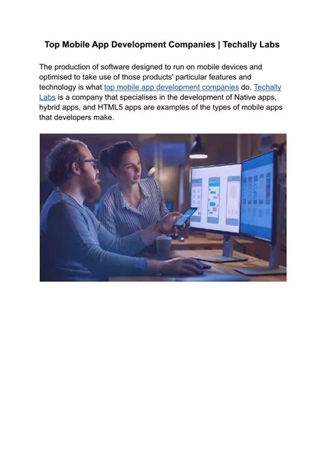 Ppt Top Mobile App Development Companies Techally Labs Powerpoint Presentation Id 11150512